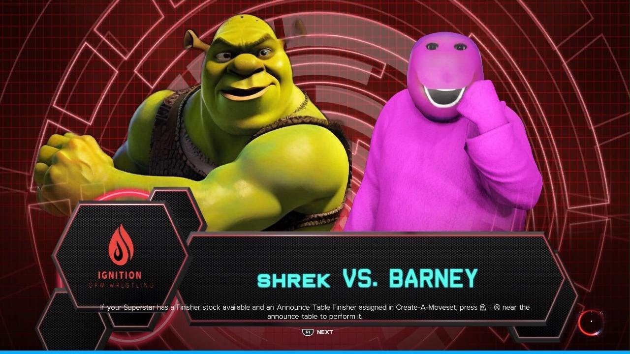 GPW ignition 10: Shrek vs Barney - YouTube