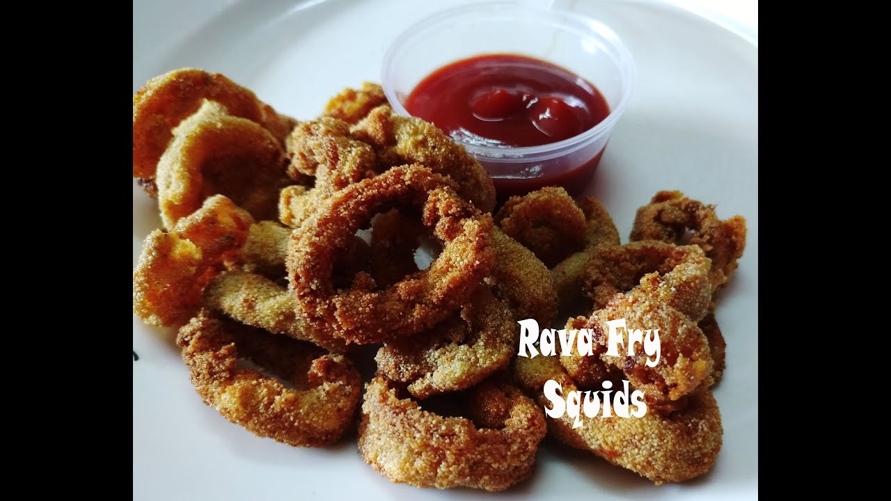 Goan Rava Fry Squids | Deep Fried Squids Rings | Easy and Quick Squids ...