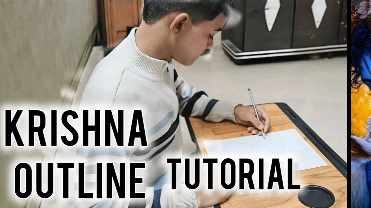 Krishna Outline Tutorial | Yash Arts | Tutorial - YouTube