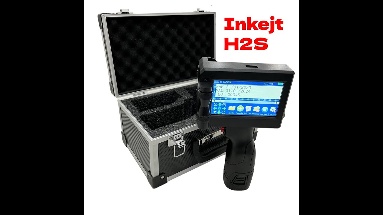 Novo Datador Portátil Inkjet Manual H2s - YouTube