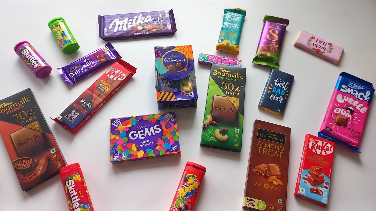 100 of chocolates, surprise toys, chocolate opening video, lots of ...