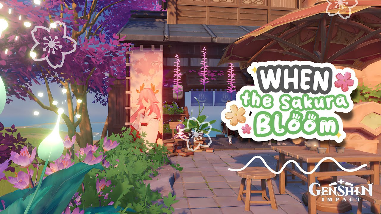 [ Genshin Impact ] When The Sakura Bloom | Serenitea Pot Design - YouTube