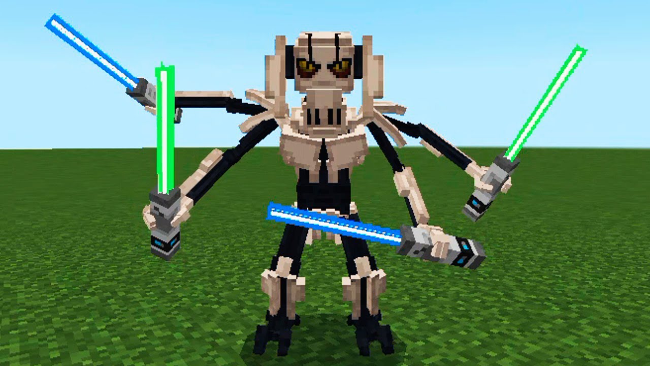 General Grievous addon in Minecraft PE - Star Wars MOD MCPE - YouTube