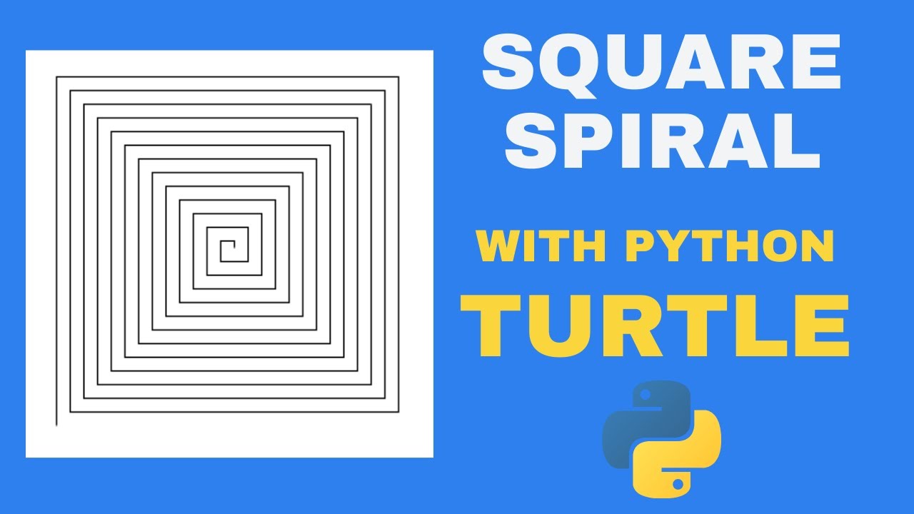Amazing Square Spiral Design in Python Turtle Graphics - YouTube
