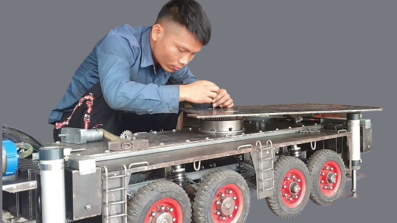 homemade crane 1/6, part8 | rc action homemade - YouTube