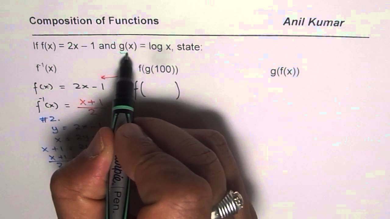Composition of Logarithm and Linear Function - YouTube