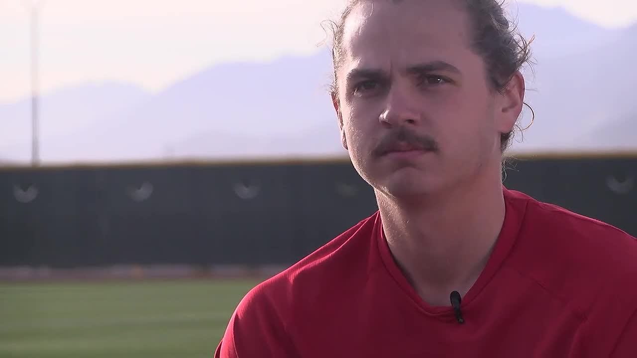 Reds Spring Training: Rhett Lowder sits down with Joe Danneman - YouTube