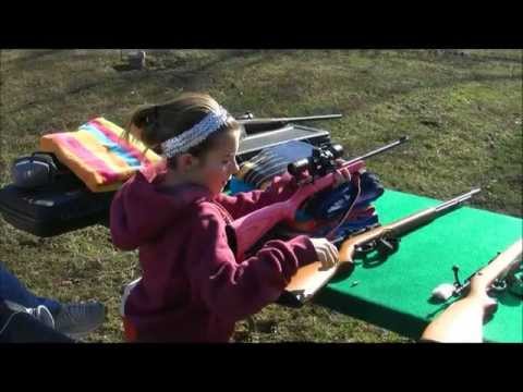 Katie and her pink 22 Cricket.wmv