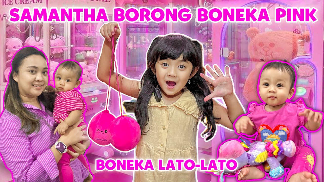 SAMANTHA BORONG BONEKA LATO LATO SERBA PINK DI BANGKA MAMAH AUTO ...
