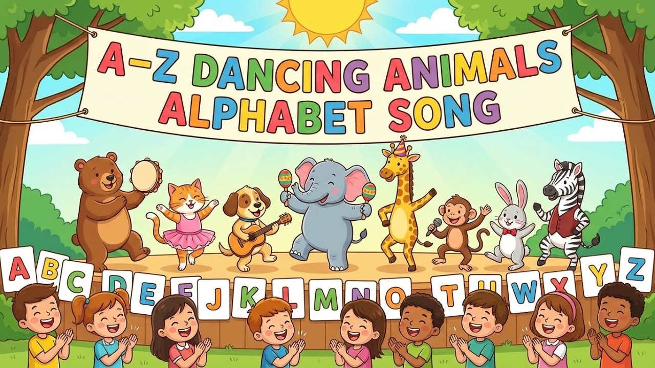 A–Z Dancing Animals Alphabet Song | Cute Animal Friends & ABC Learning ...