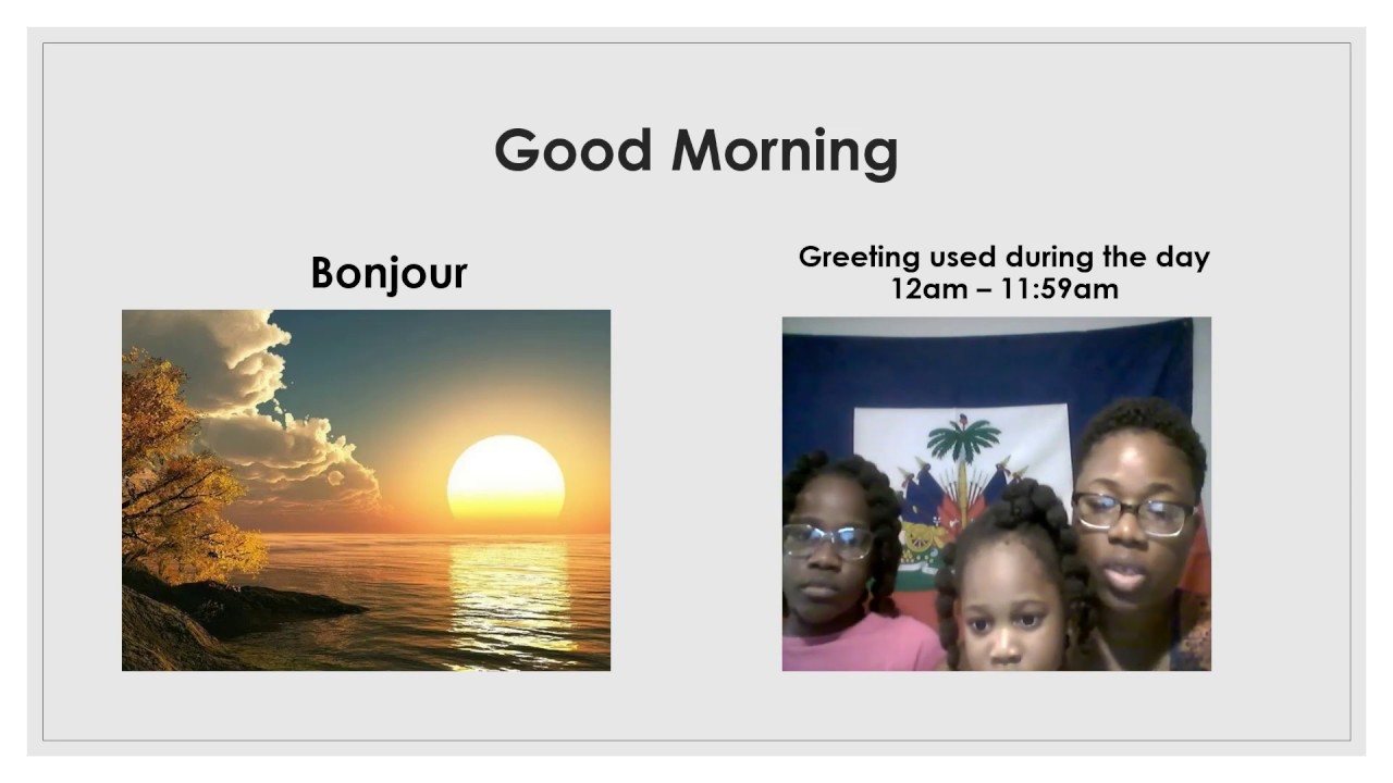 Creole greetings made easy - YouTube