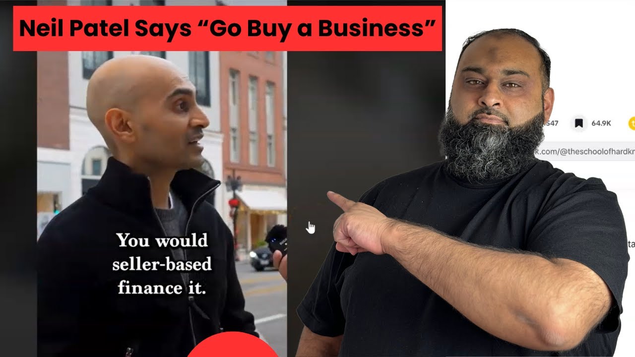 Neil Patel Wants YOU to Buy a Business to Make YOUR First Million - YouTube