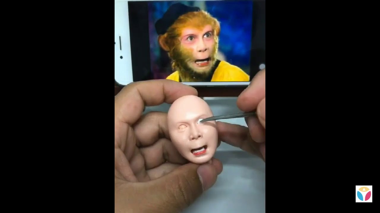 Monkey King Head Sculpting Process(Sun wukong) - YouTube