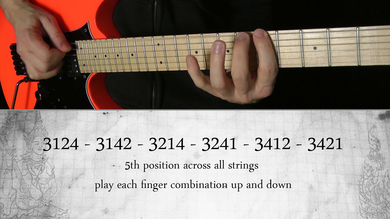Guitar Yoga 2 / Pt. 32 - Permutations - Exercise 4 - 3rd Finger ...