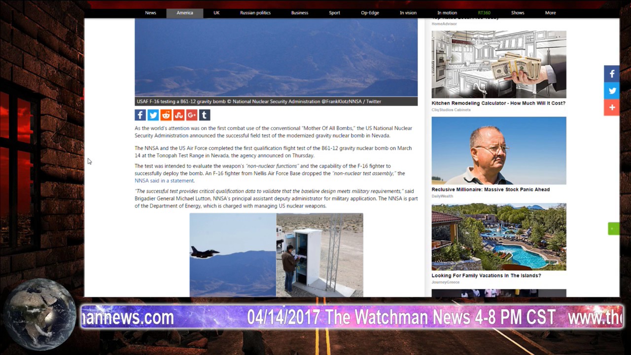The Watchman News 04/14/2017 US Successfully Tests New Nuclear Gravity ...
