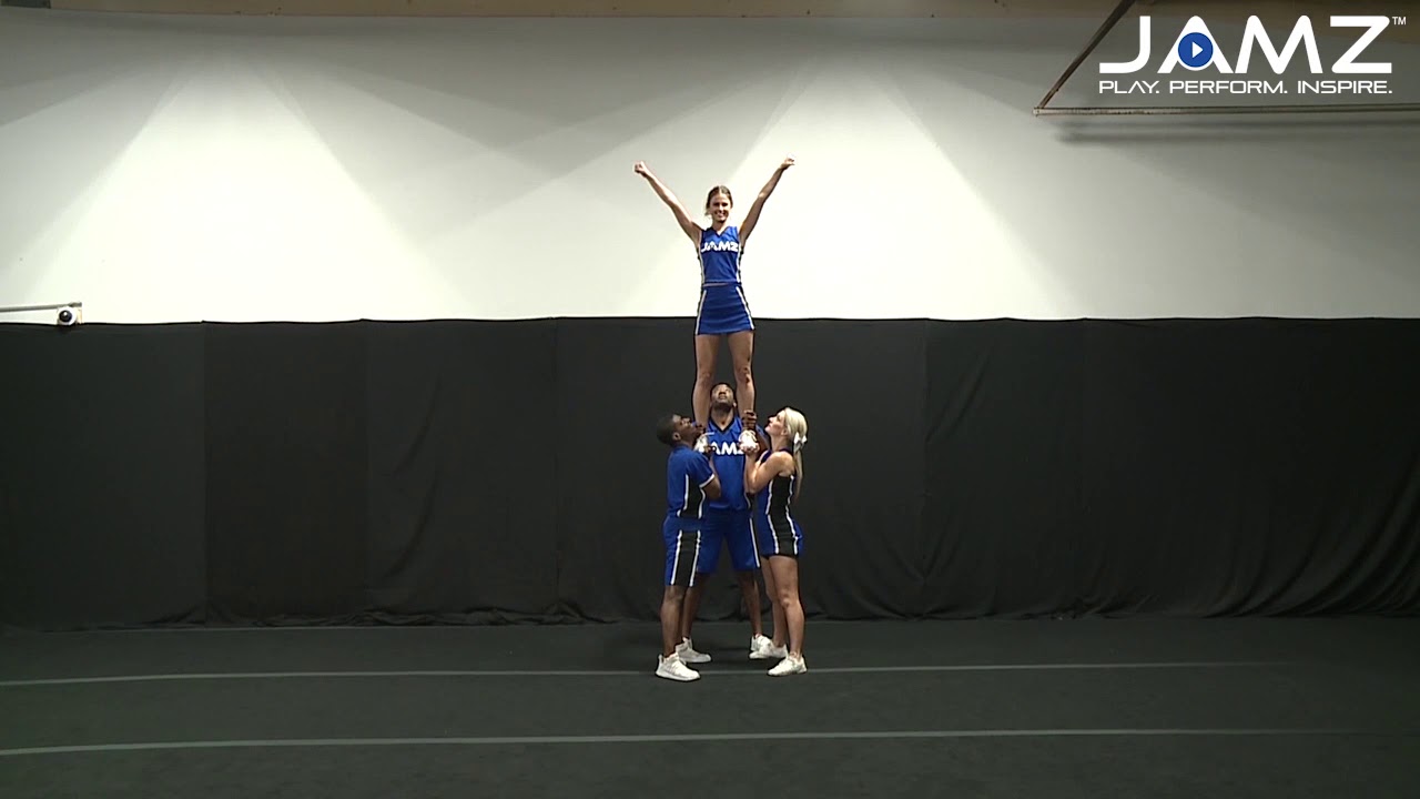 YCADA Cheer - Glossary - 180 (Stunt) - YouTube