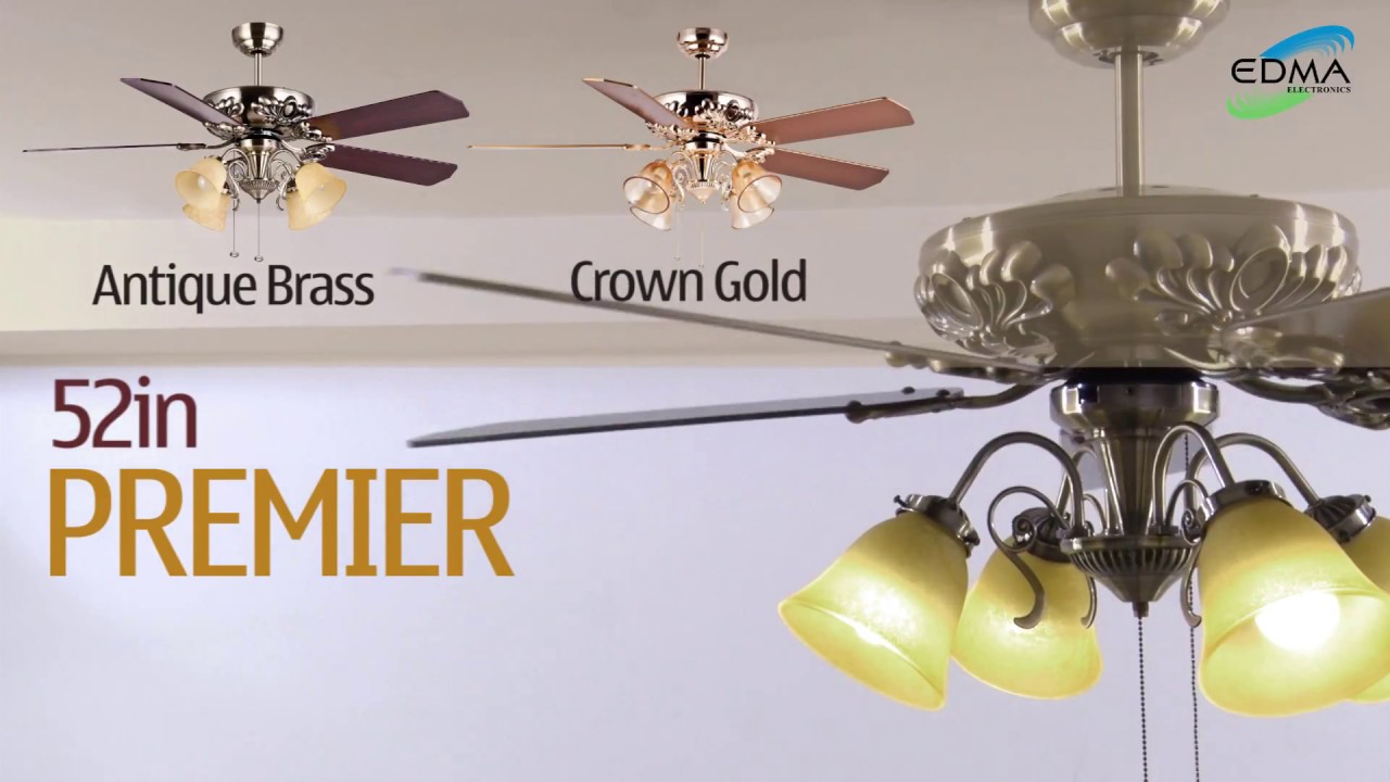 MT.EDMA 52in Premier Ceiling Fan - YouTube