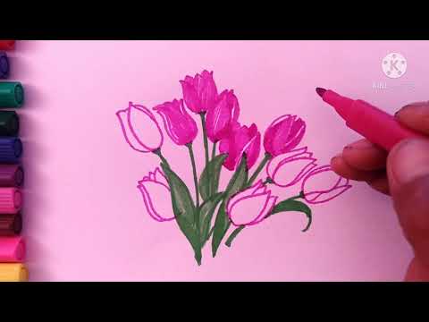 8-martga rasm chizish 🌸 | Oson rasm chizish