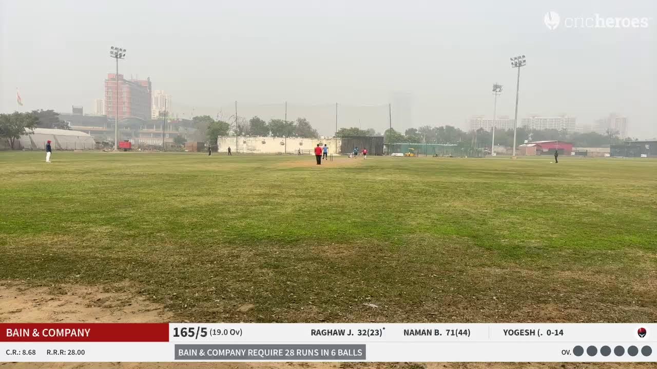 Bain & Company vs Gladiatorsss XI | Live - Gurugram ( Gurgaon ) Yug ...