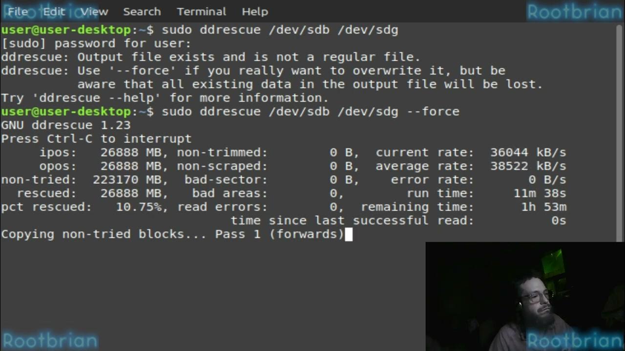 Cloning The Second Drive With Ddrescue In An Attempt To Make A Usb Bootable Non Uefi Install