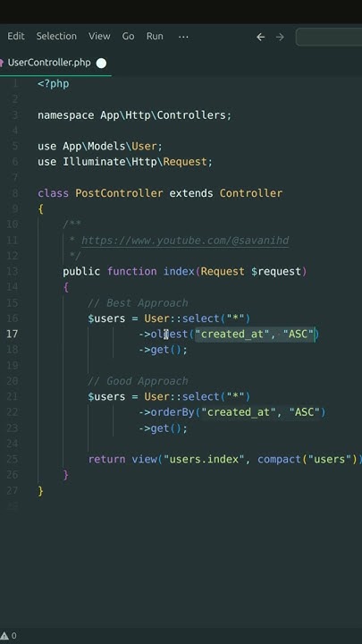 Laravel Tips (7): oldest() eloquent model method #laravel #shorts #tips - YouTube