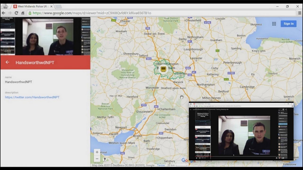 Putting Live Police Video on the Map West Mids Police demo - YouTube