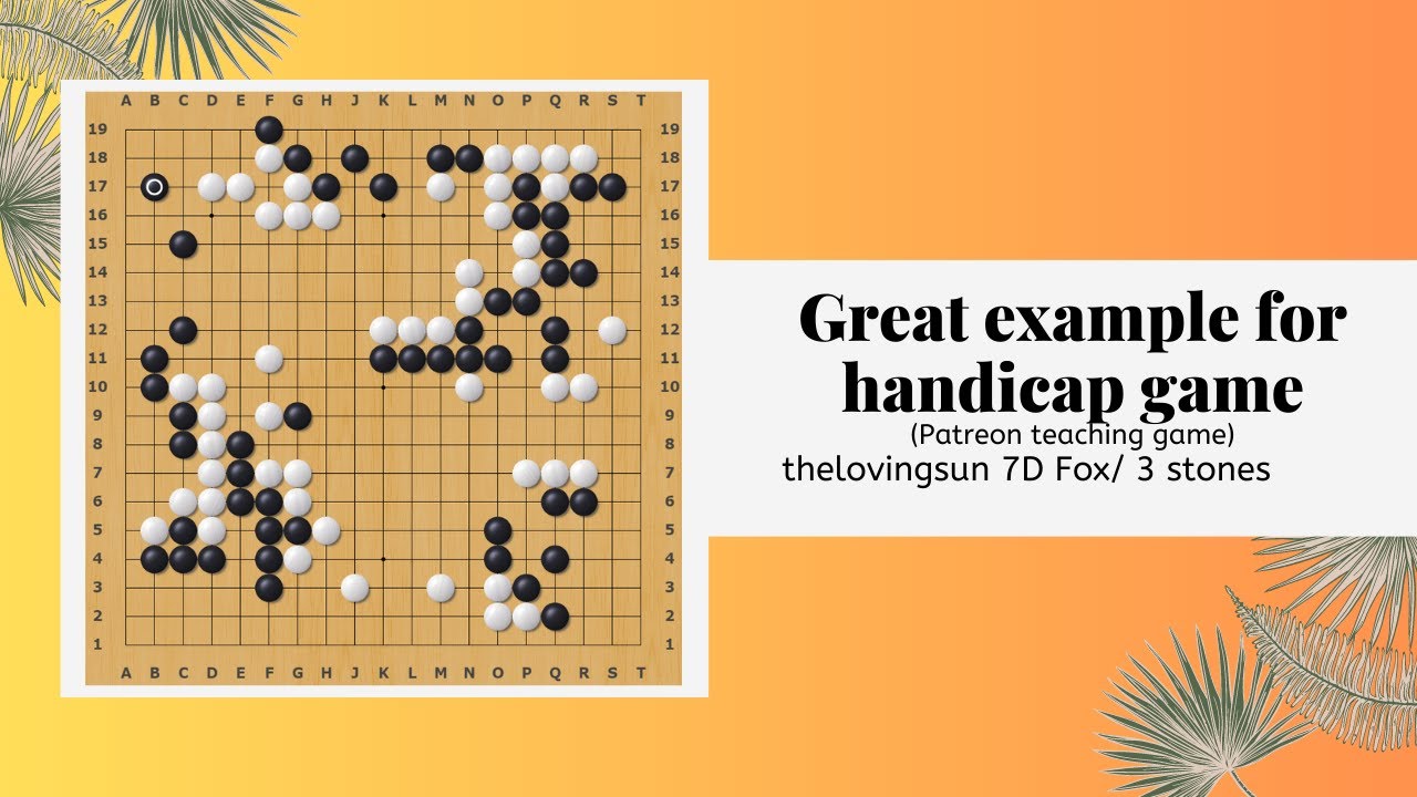 Great example for handicap game (Patreon Teaching Game) - YouTube