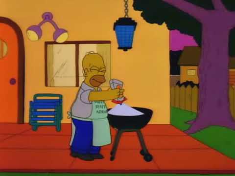 Simpsons - s02e03 - Treehouse of Horror (clip of Homer lighting up a ...