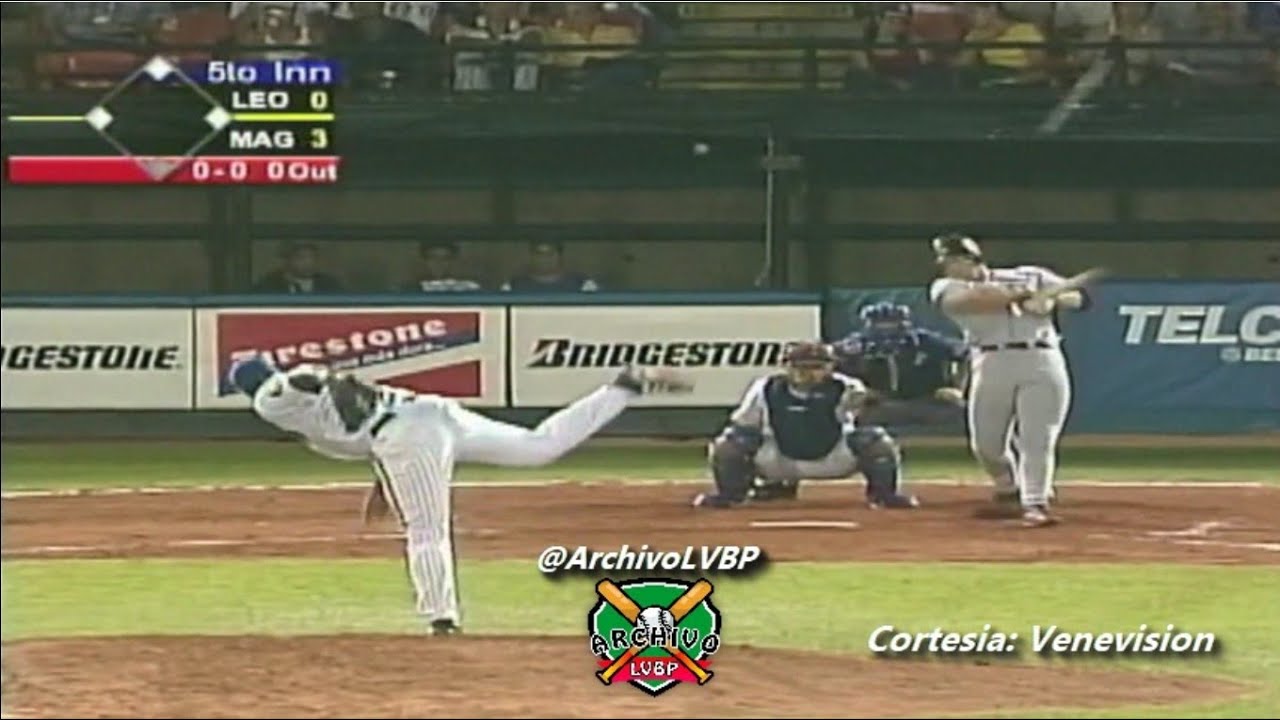 Triple de Jason Lane - Leones del Caracas vs Navegantes del Magallanes ...
