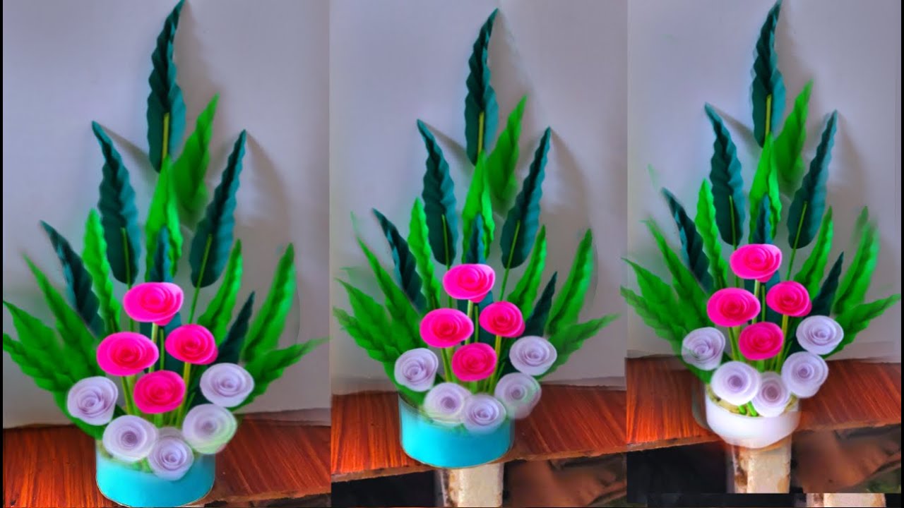 beautiful flower bouquet making with paper / diy flower bouquet ...