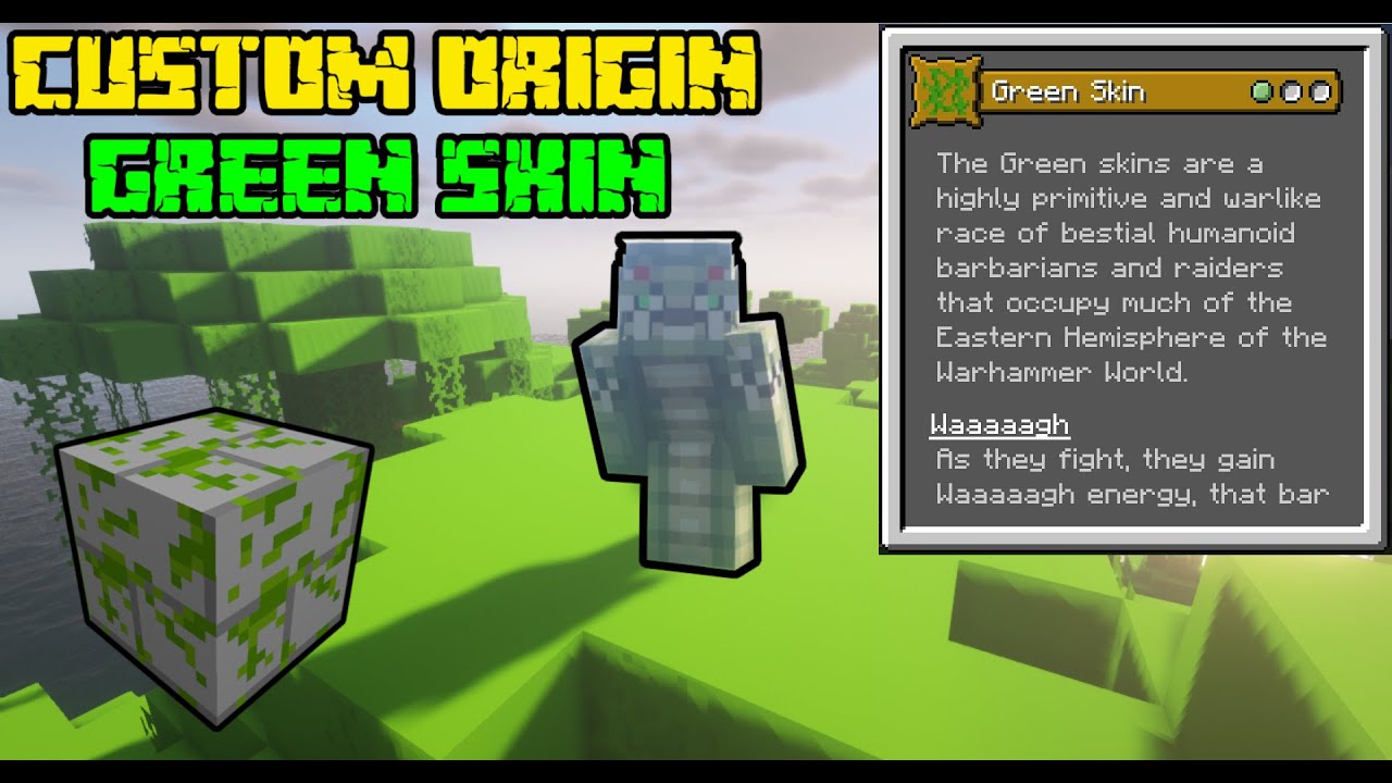 Minecraft Origins Mod: Green Skin! (Custom Origin) - YouTube