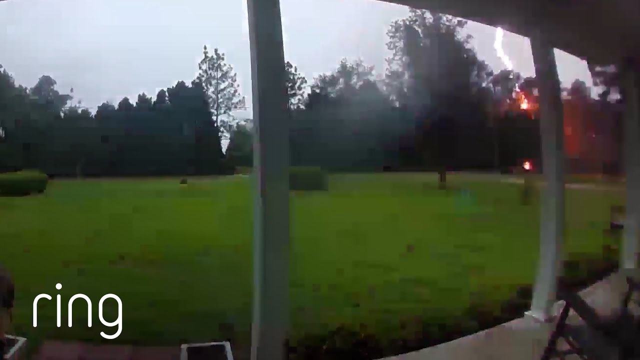 Massive Lightning Strike Has Couple Fleeing Inside Quickly! | RingTV ...