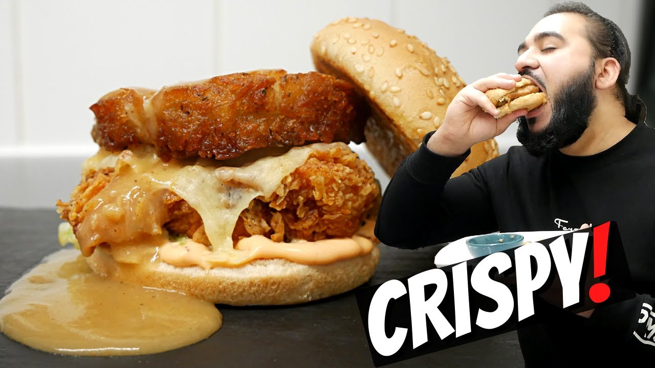 KFC CHICKEN BURGER | CRISPY CHICKEN BURGER | find my recipes