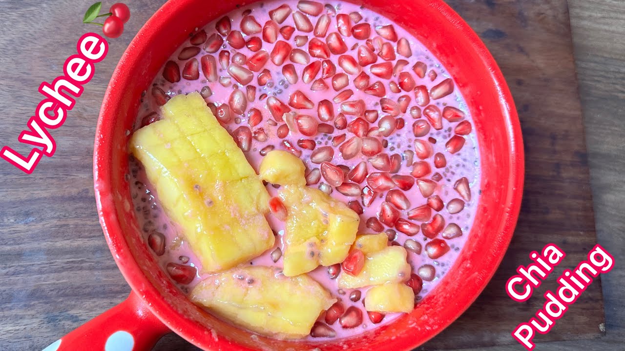 Lychee Chia Pudding 🍒| Lychee Pudding | Anjum’s Food - YouTube