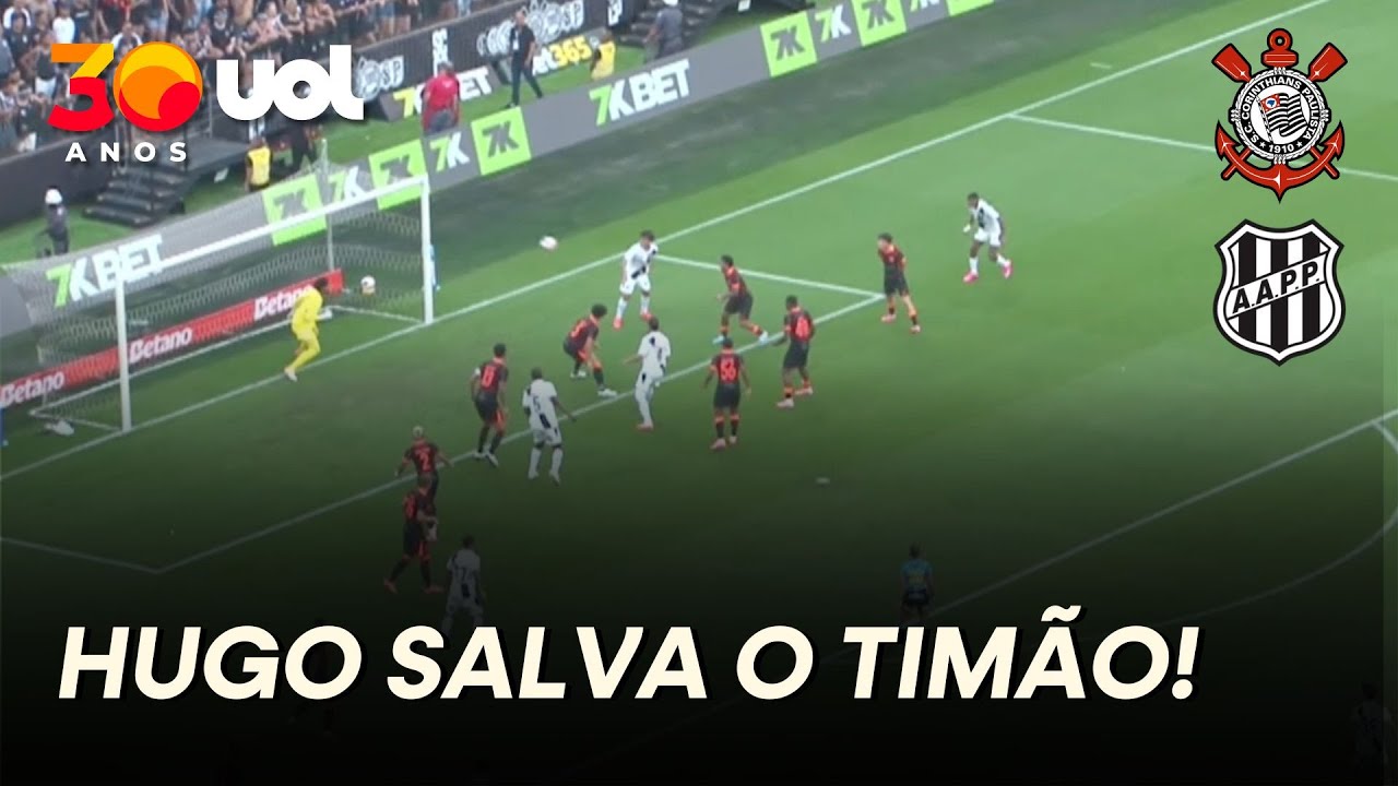 HUGO SOUZA SALVA O CORINTHIANS! GOLEIRO EVITA GOL CONTRA DE MATHEUS ...