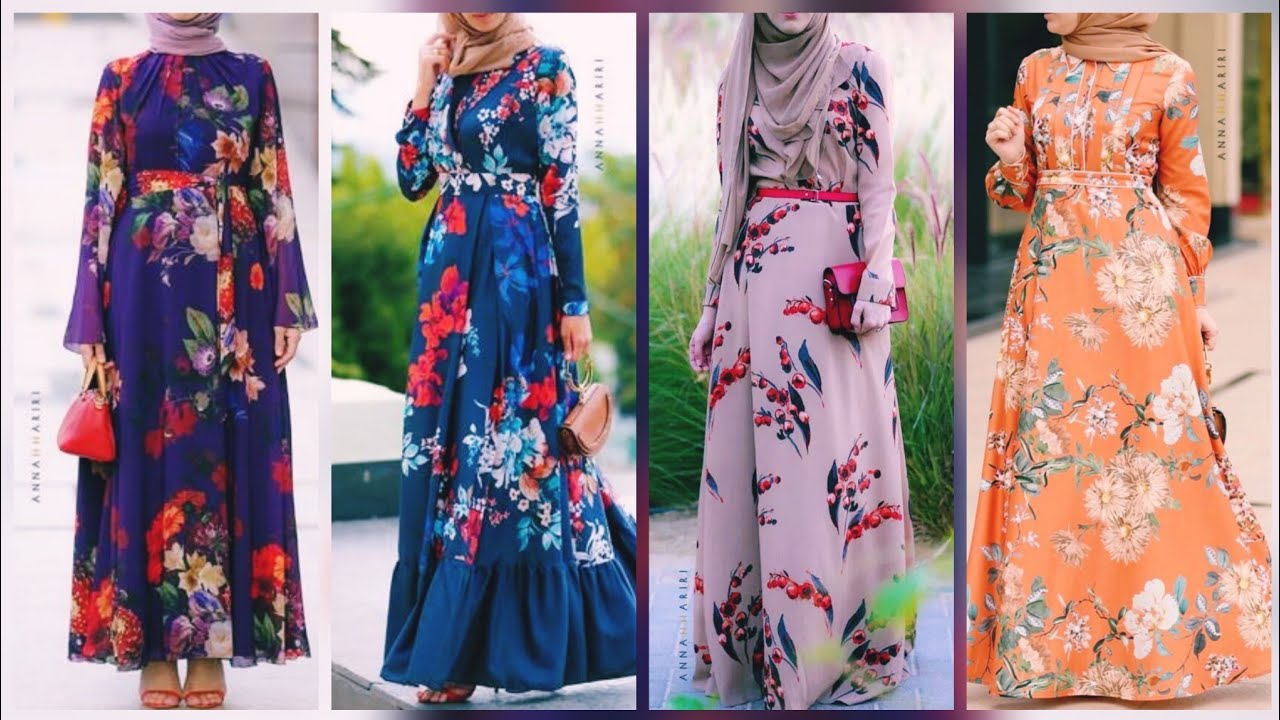 Awesome colourful floral printed style middi dresses 2021.... - YouTube
