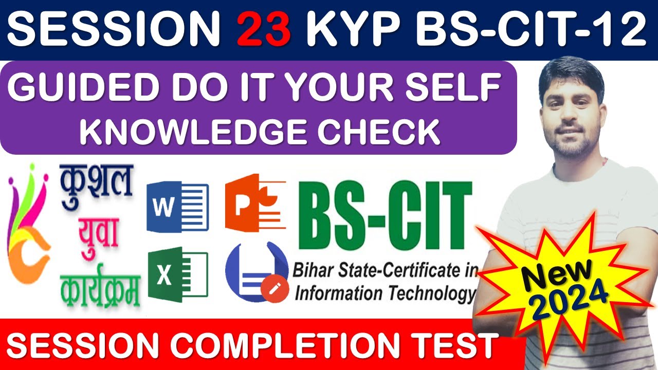 GUIDED DO IT YOUR-SELF 23 | BS-CIT SESSION 12 | KYP SESSION 23 ...