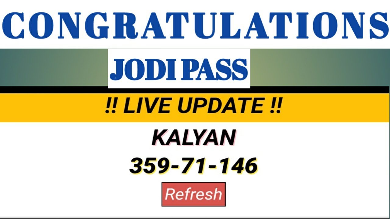 Kalyan matka Open pass -7- Congratulations Close dekho 2 Jodi run - YouTube