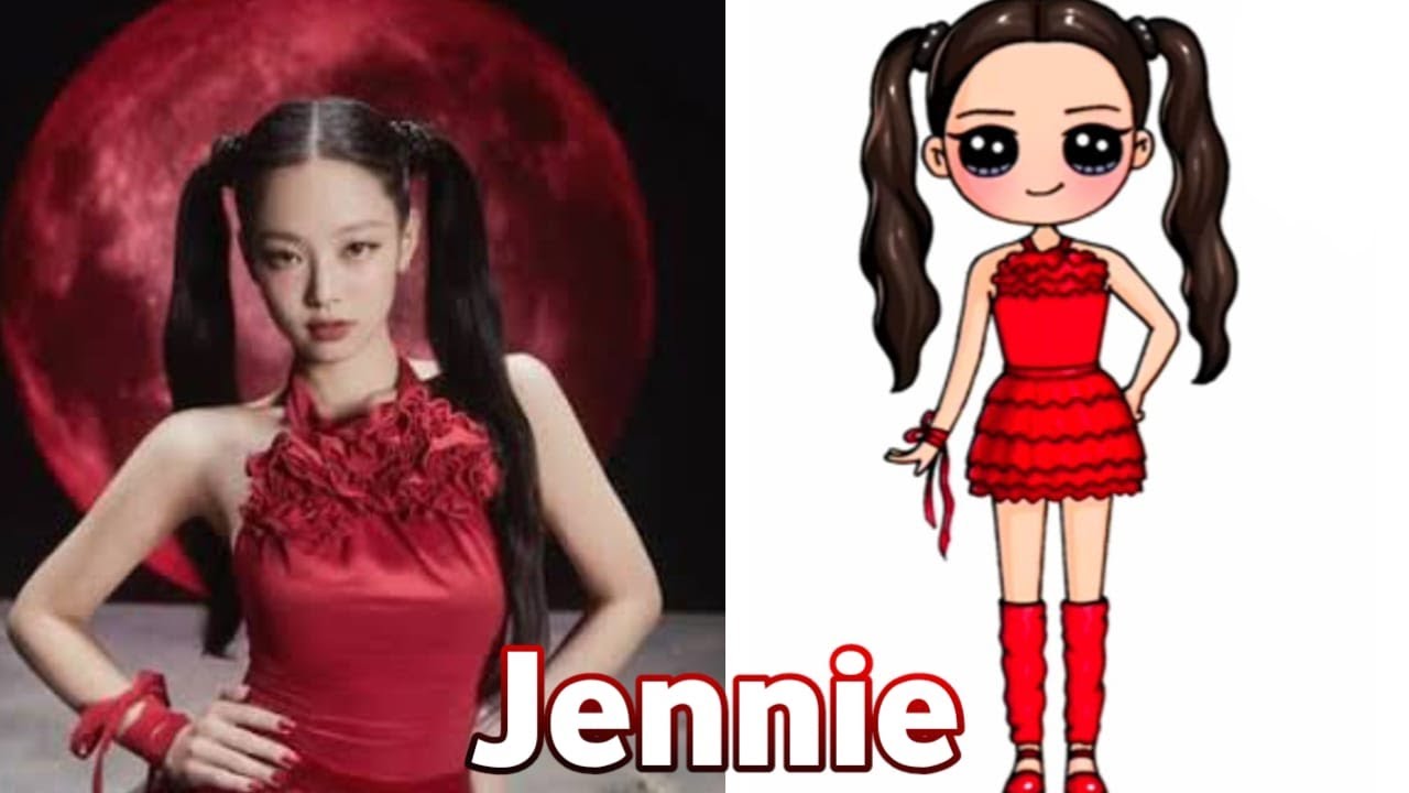 HOW TO DRAW JENNIE "YOU & ME" | BLACK PINK | JENNIE YOU ANDME DRAWING ...