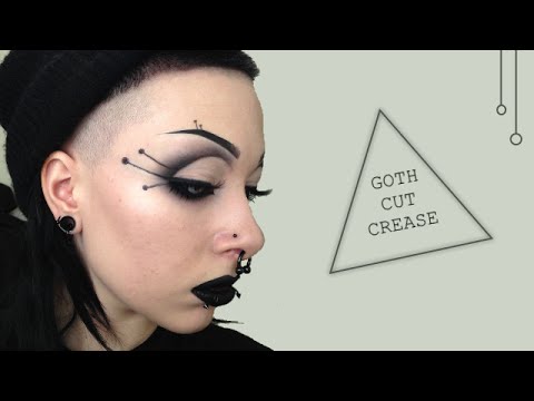 Dramatic Goth Cut Crease Tutorial - YouTube