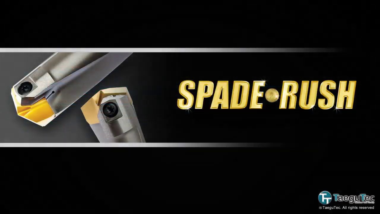 SPADE RUSH BROCA INDEXABLE CON INSERTO METAL DURO TAEGUTEC - YouTube