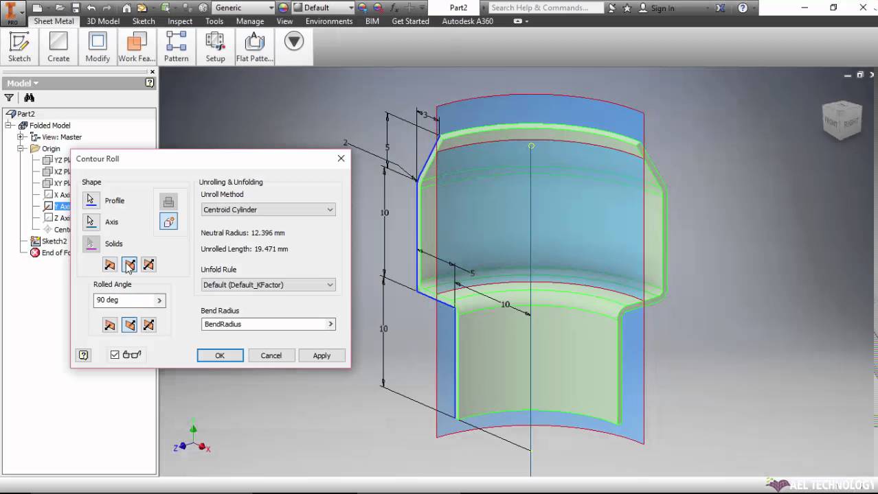 Sheet Metal Design Using Autodesk Inventor-2016 - Essential Training ...
