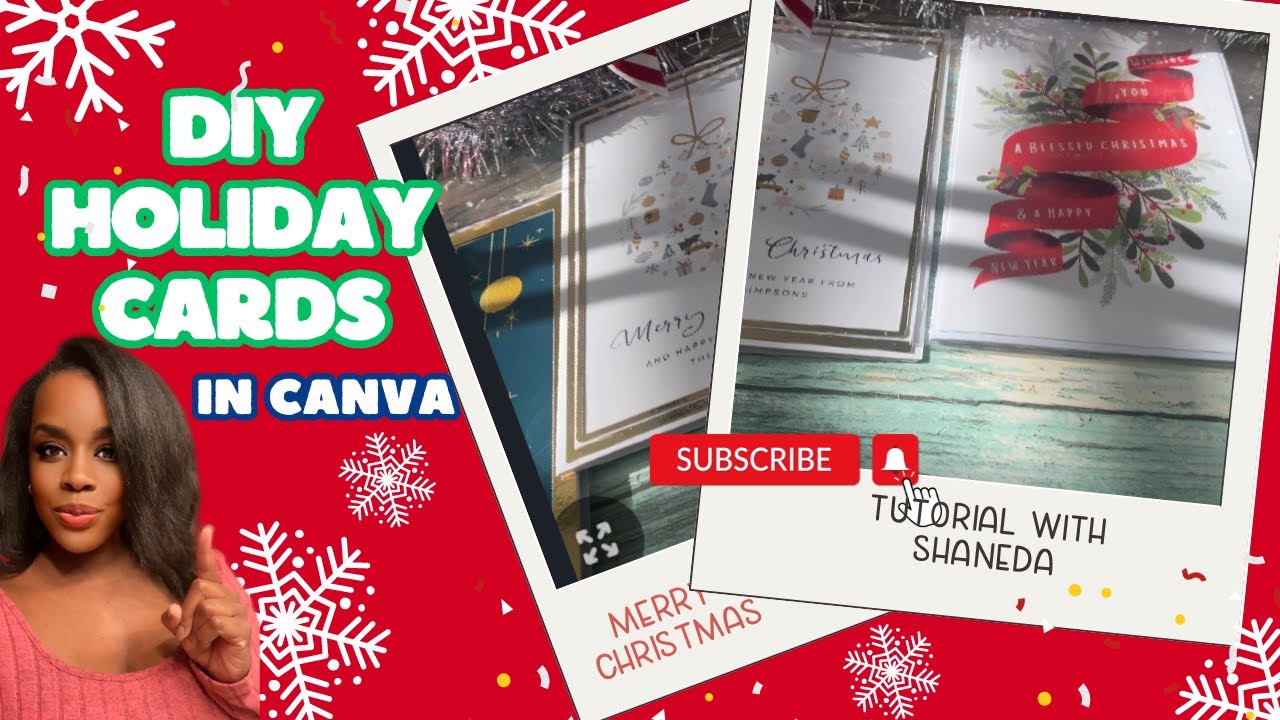 How to make a HOLIDAY CARD in CANVA | DIY Christmas card tutorial |Easy ...