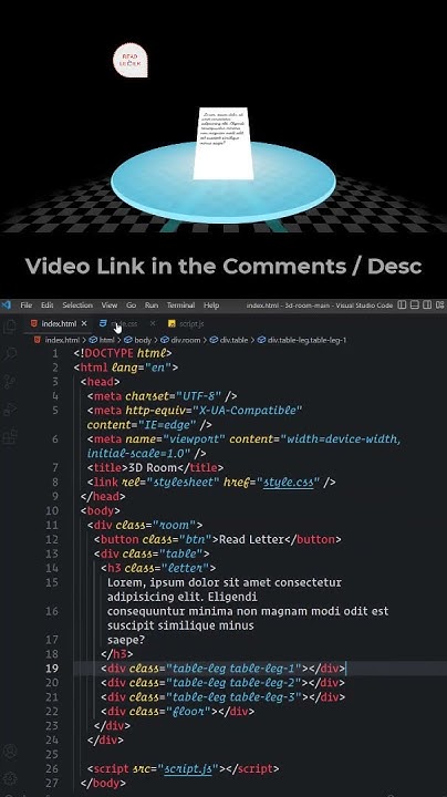 3D Room with HTML, CSS, and JavaScript / How to Create 3D Elements / # ...