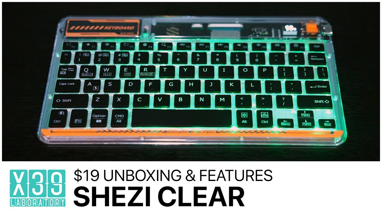 $19 Shezi Clear keyboard | Unboxing | Features - YouTube