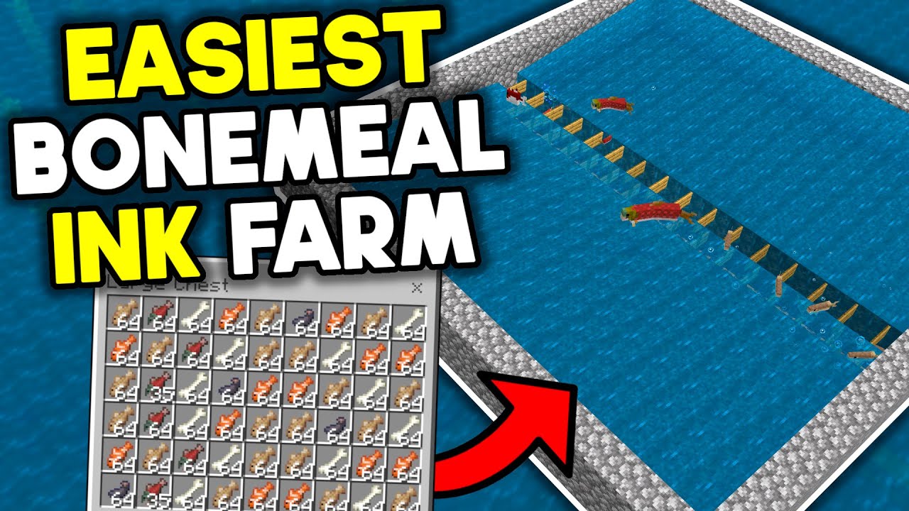 Easiest Bonemeal INK Farm Minecraft Bedrock 1.21 (2025) - YouTube
