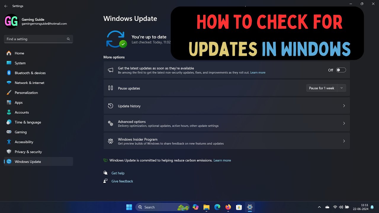 How to Check for Updates in Windows 11 - YouTube