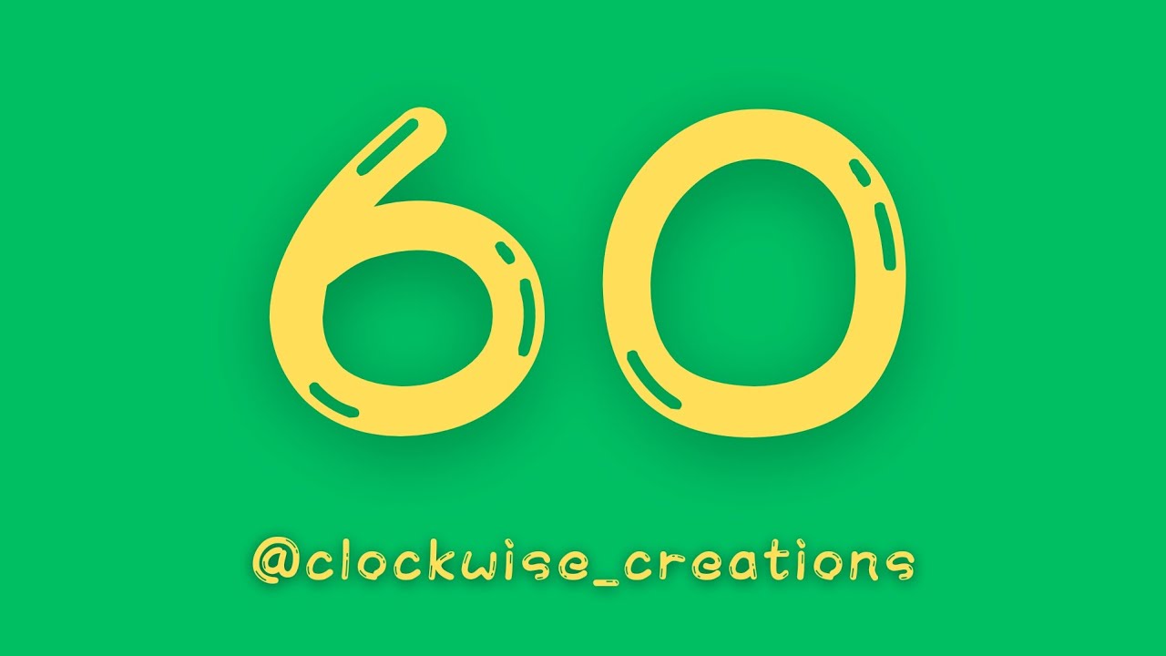 60 Second Timer (silent with alarm) - YouTube