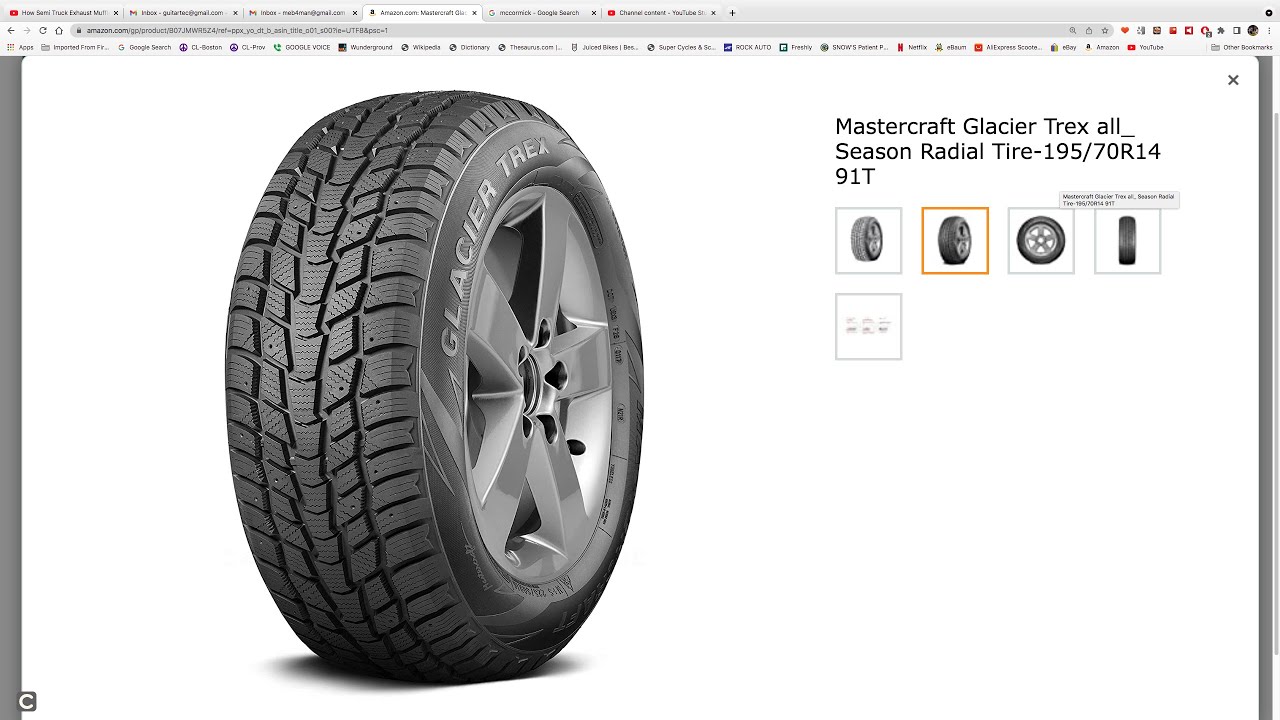 Great Budget Snow Tires: MASTERCRAFT GLACIER TREX 195/70R14 on 1999 ...
