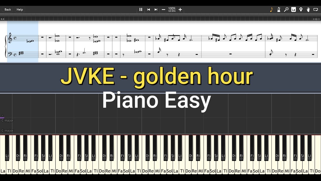 Golden Hour Piano Cover | EASY Piano Tutorial | Piano Beginner Slowly ...